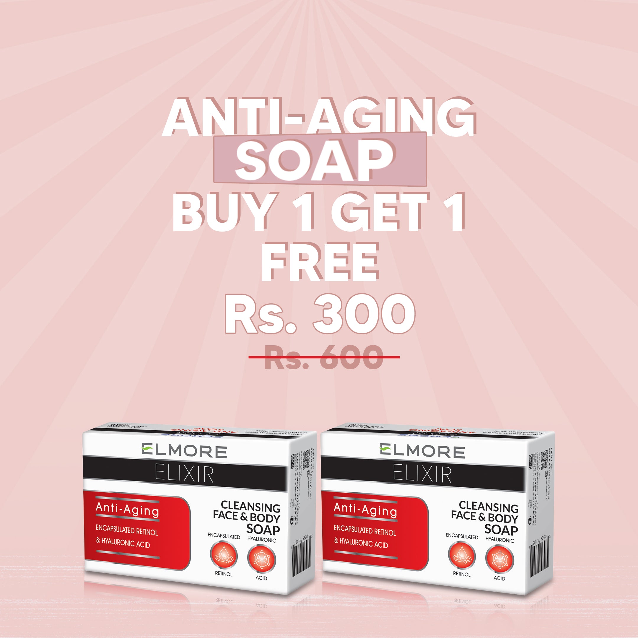 Elmore Anti Aging Soap Buy One Get One Free Online in Pakistan